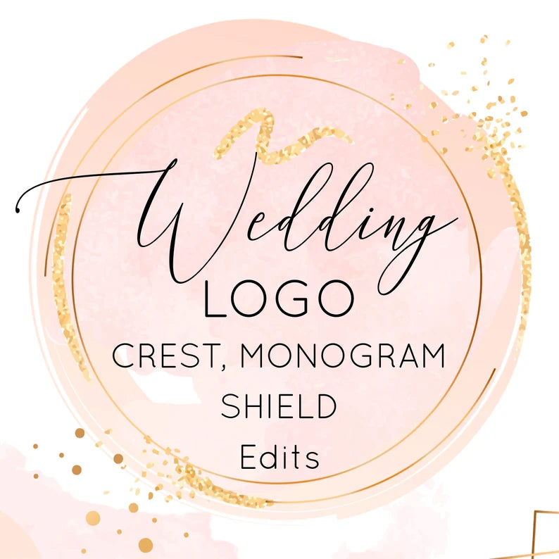 Wedding Logo, Wedding Crest, Wedding Shield, Wedding Monogram edits ...