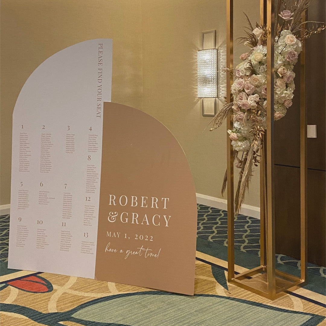 Arch Seating Chart Wedding, Large seating chart, Seating Chart Arched ...