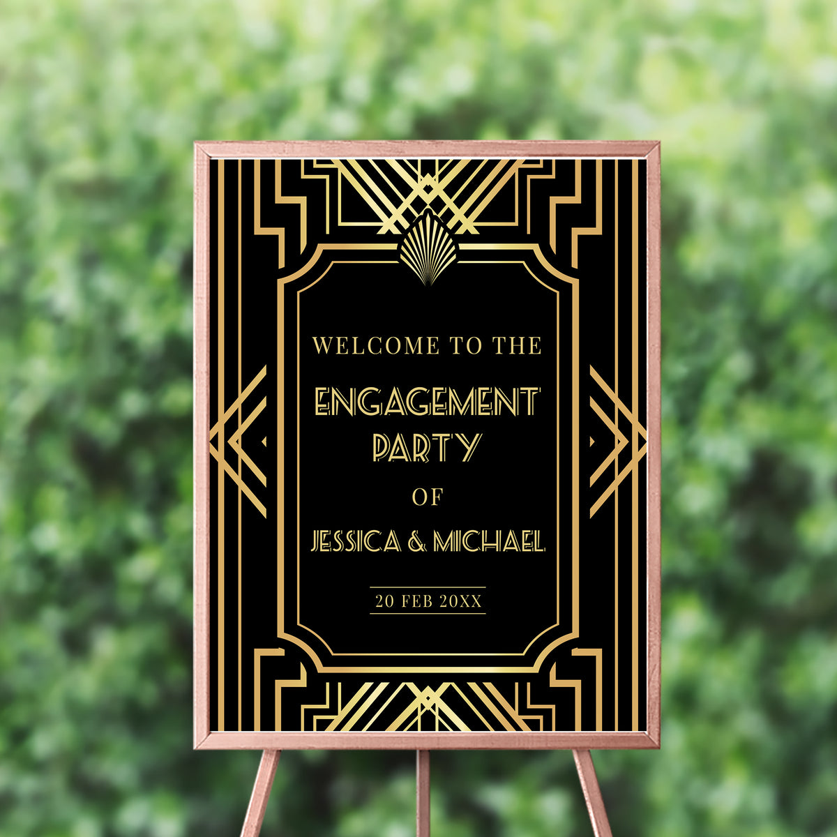 Great Gatsby Welcome Sign Gatsby Personalized Sign Engagement Party Ro ...